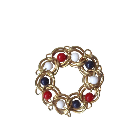 Hobe | Jewelry | Vintage Hobe Goldtone Chain Link Red White And Blue ...